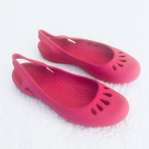 CROCS | Shoes | Crocs Pink Slingback Flats | Poshmark